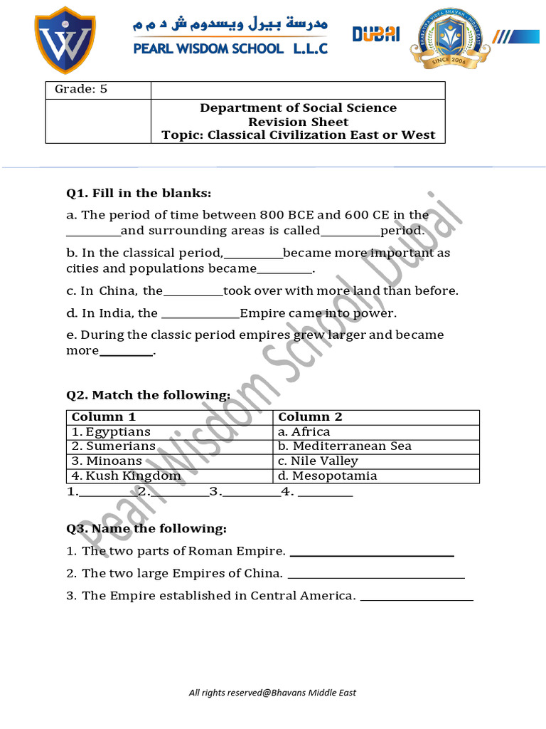 Classical Civilization - Revision 2 | PDF
