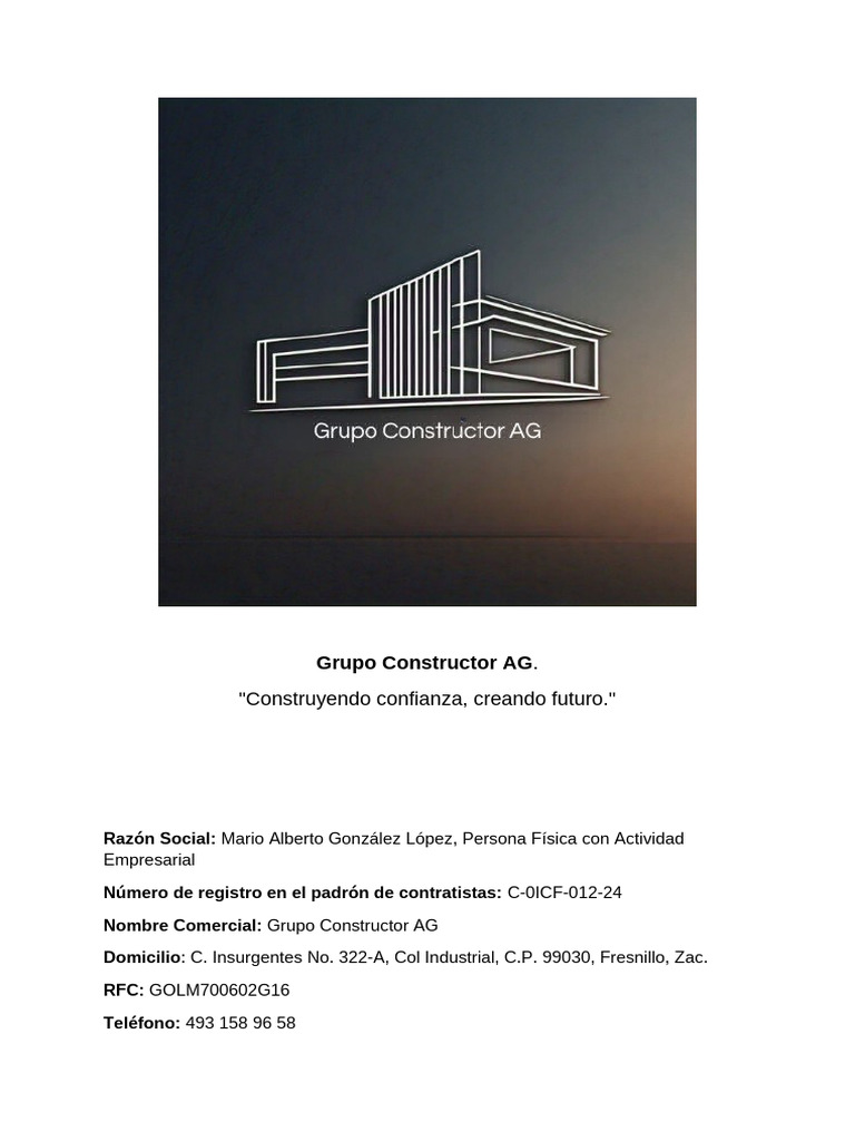 Presentación de Constructora | PDF | Business | Desarrollo sostenible