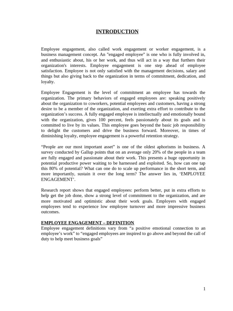 Understanding Employee Engagement | PDF | Employment | Performance ...