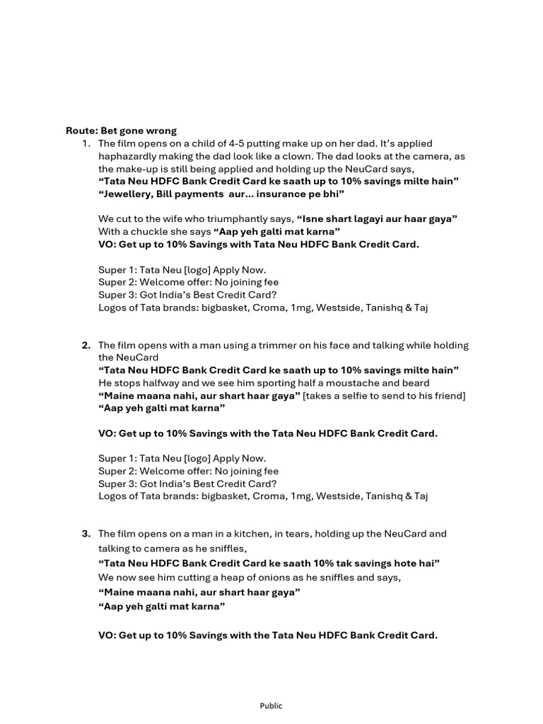 Tata Neu HDFC Credit Card Savings | PDF