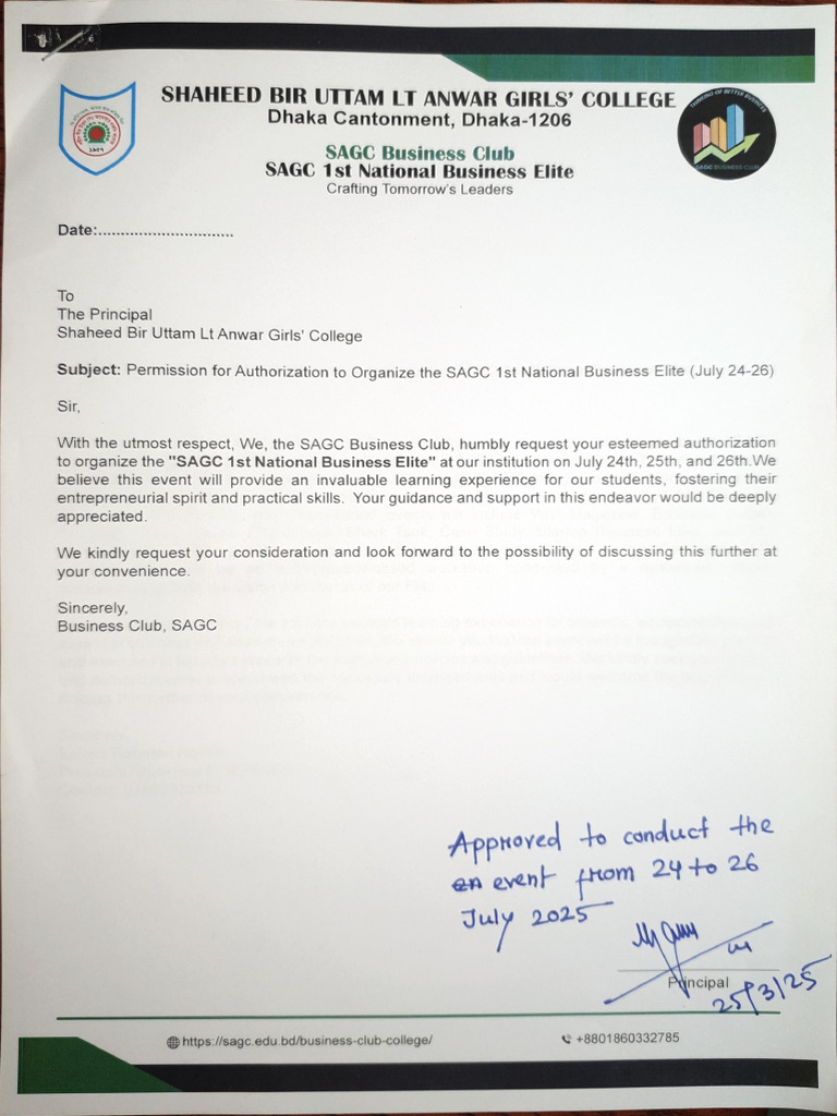 Signed Confirmation Letter | PDF