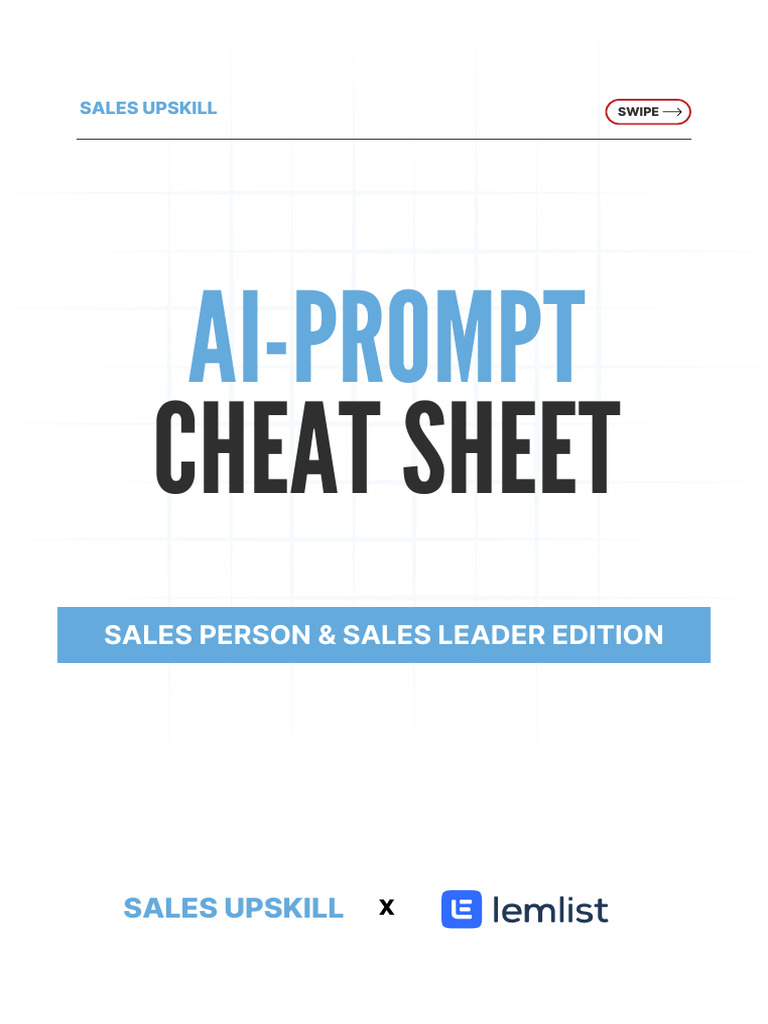 AI Powered Sales Prompt Cheatsheet | PDF | Risk | Decision Making