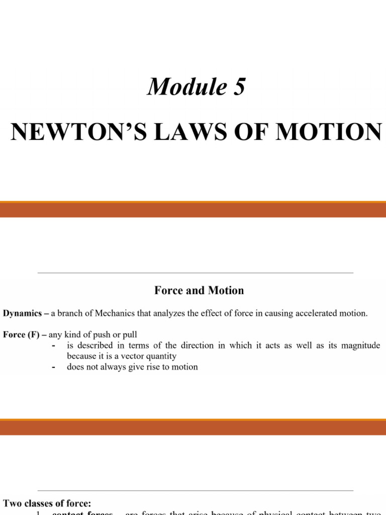 Newtons Law | PDF