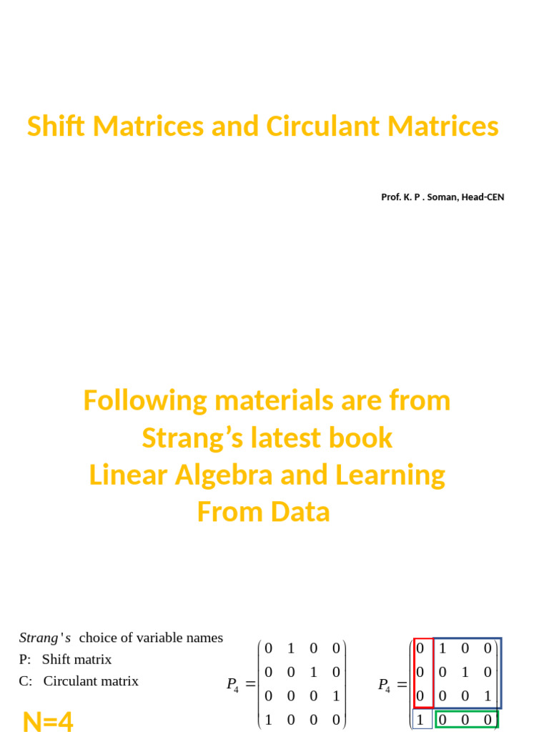 Shift Circulant Matrices | PDF | Matrix (Mathematics) | Eigenvalues And Eigenvectors