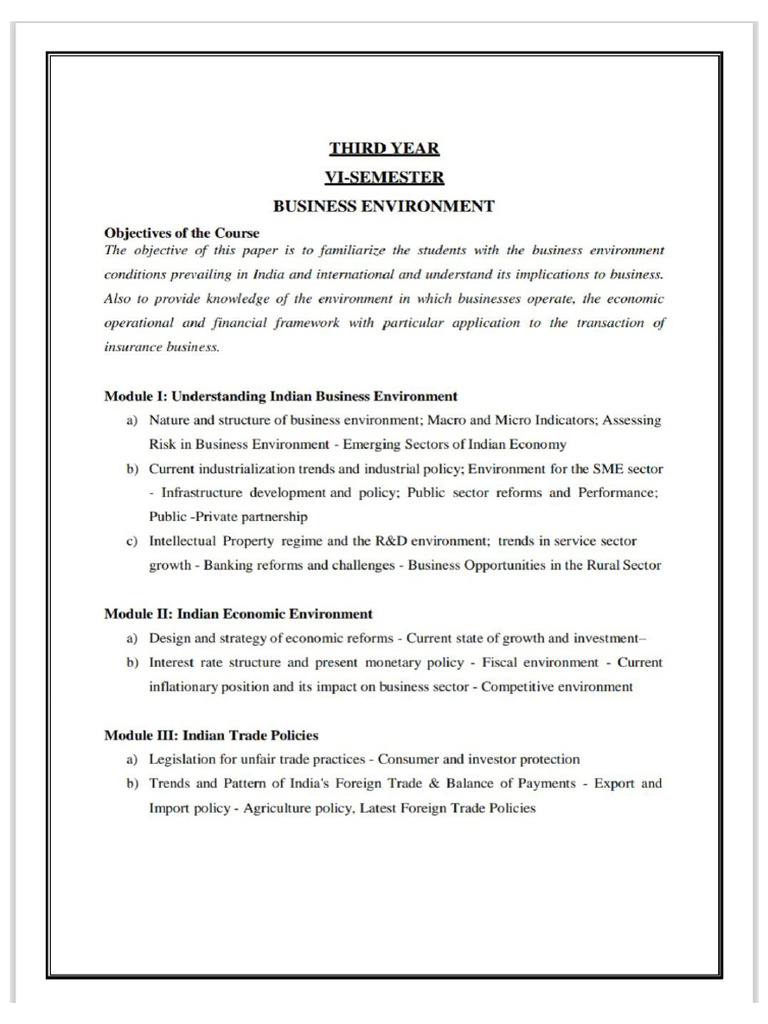 Business Environment | PDF