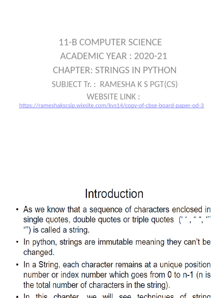 Python String RKS 11B | PDF