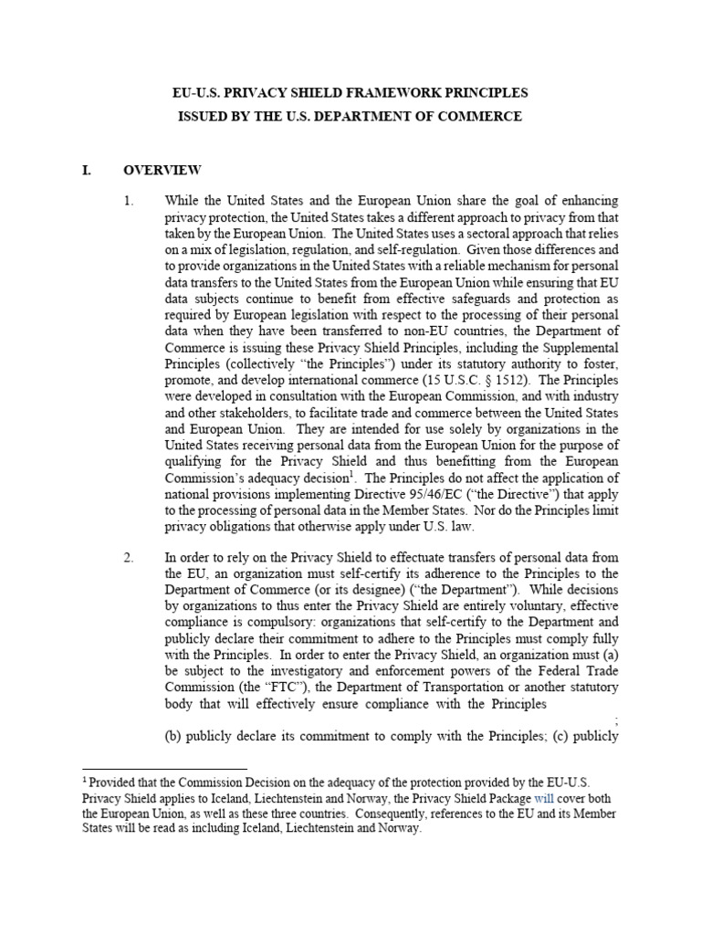 Privacy Shield Compliance Requirements | PDF | Privacy | Information ...