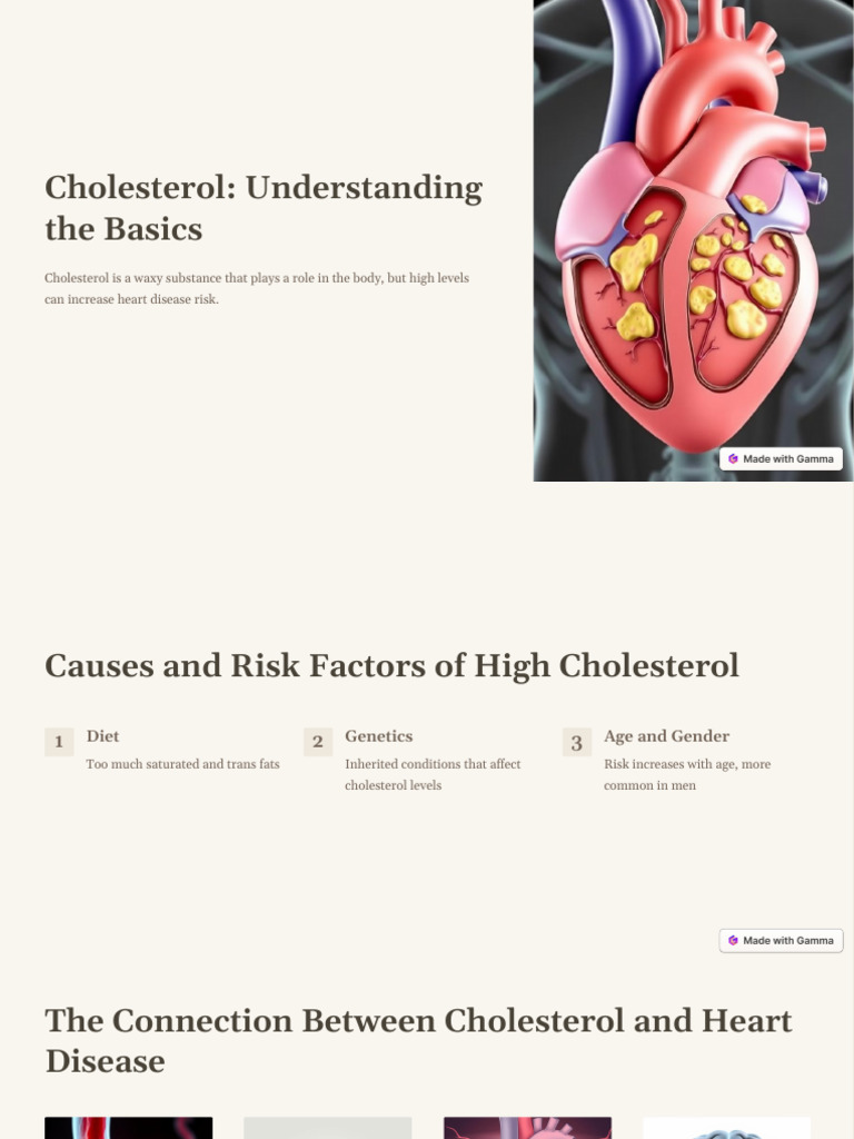 Cholesterol Understanding The Basics | PDF