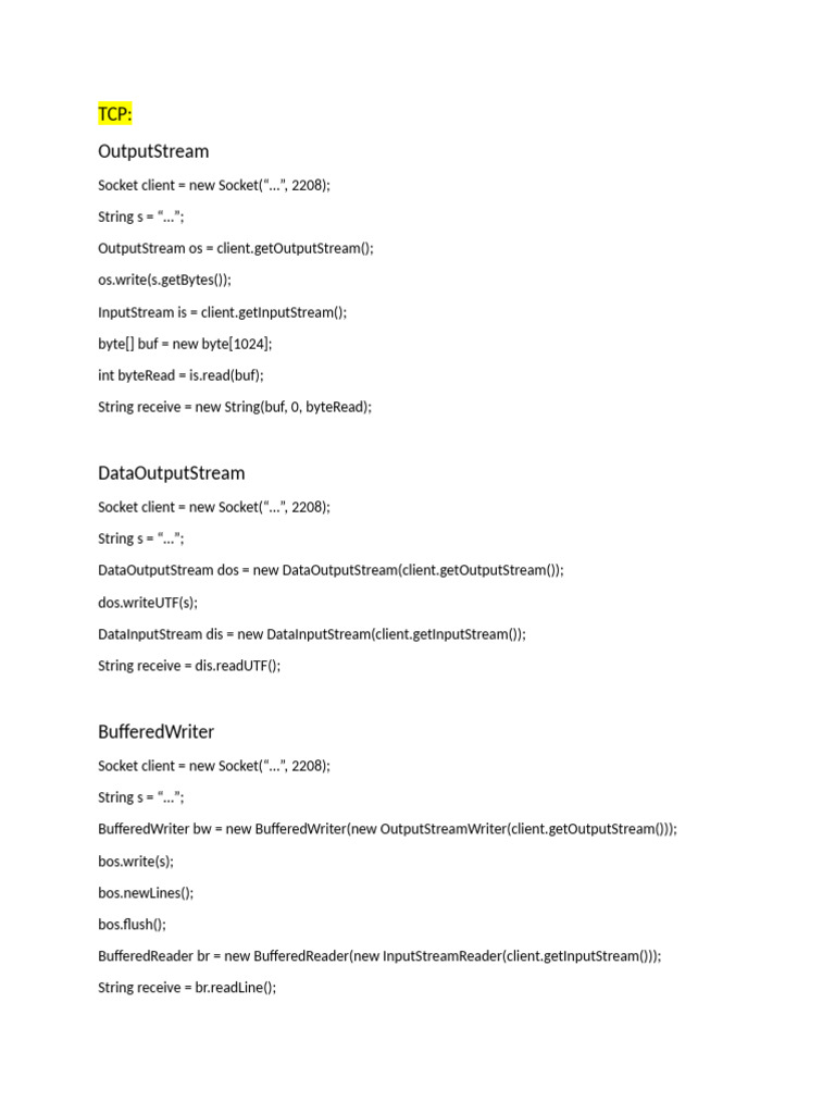 TCP, UDP, and RMI Socket Programming | PDF
