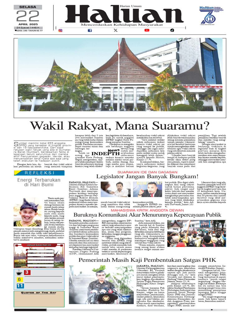 Haluan, 22 April 2025 | PDF