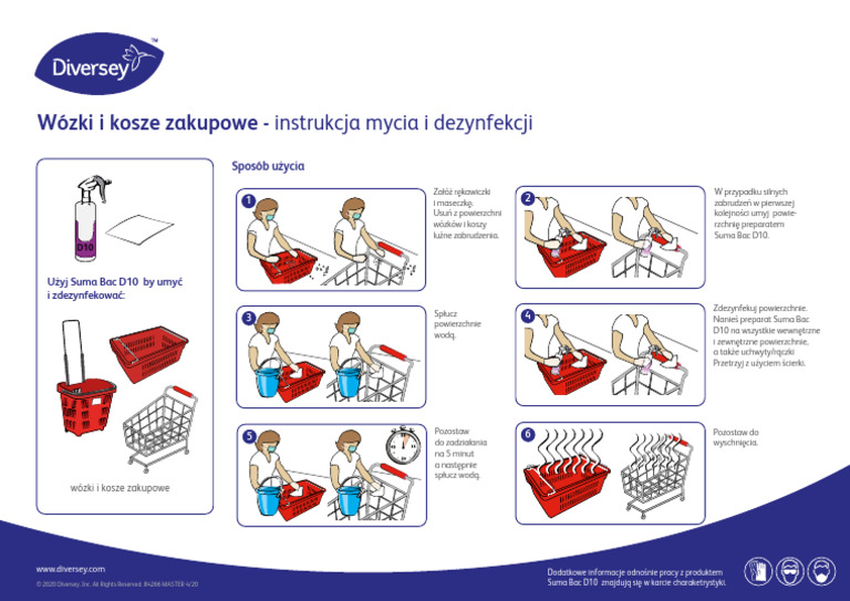 Instrukcja Mycia I Dezynfekcji Wozkow I Koszy Zakupowych | PDF