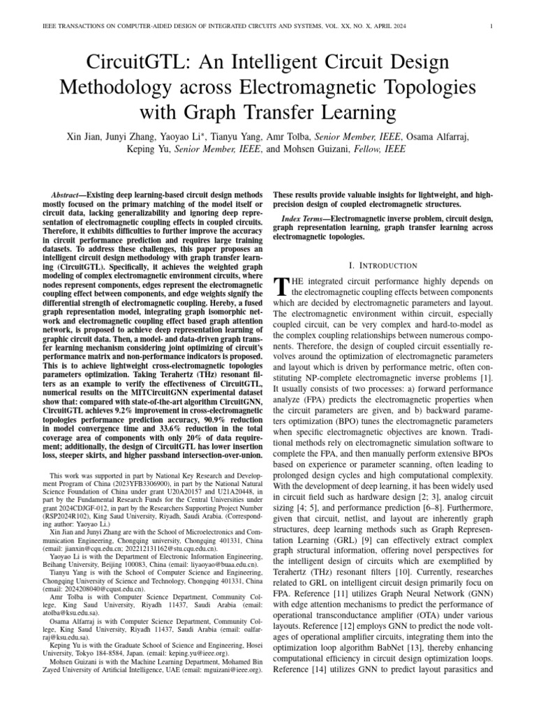 CircuitGTL An Intelligent Circuit Design Methodology Across Electromagnetic Topologies With ...