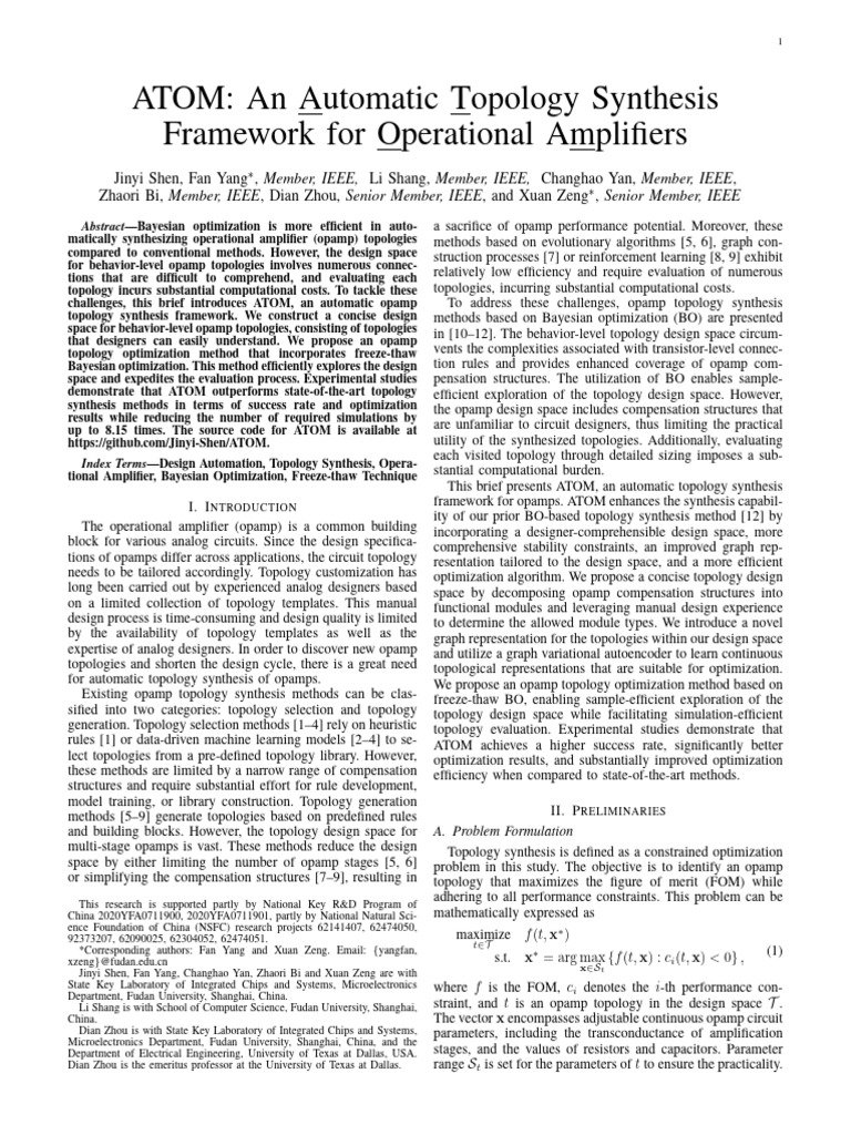 ATOM An Automatic Topology Synthesis Framework For Operational ...