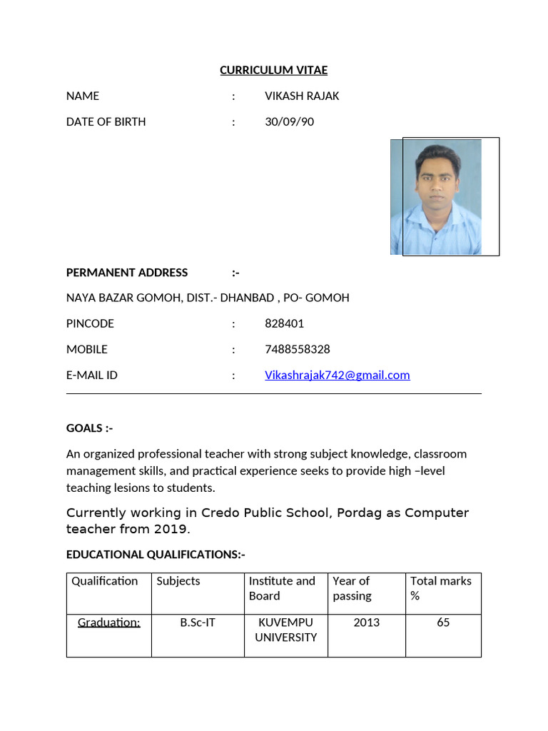 Curriculum Vitae | PDF