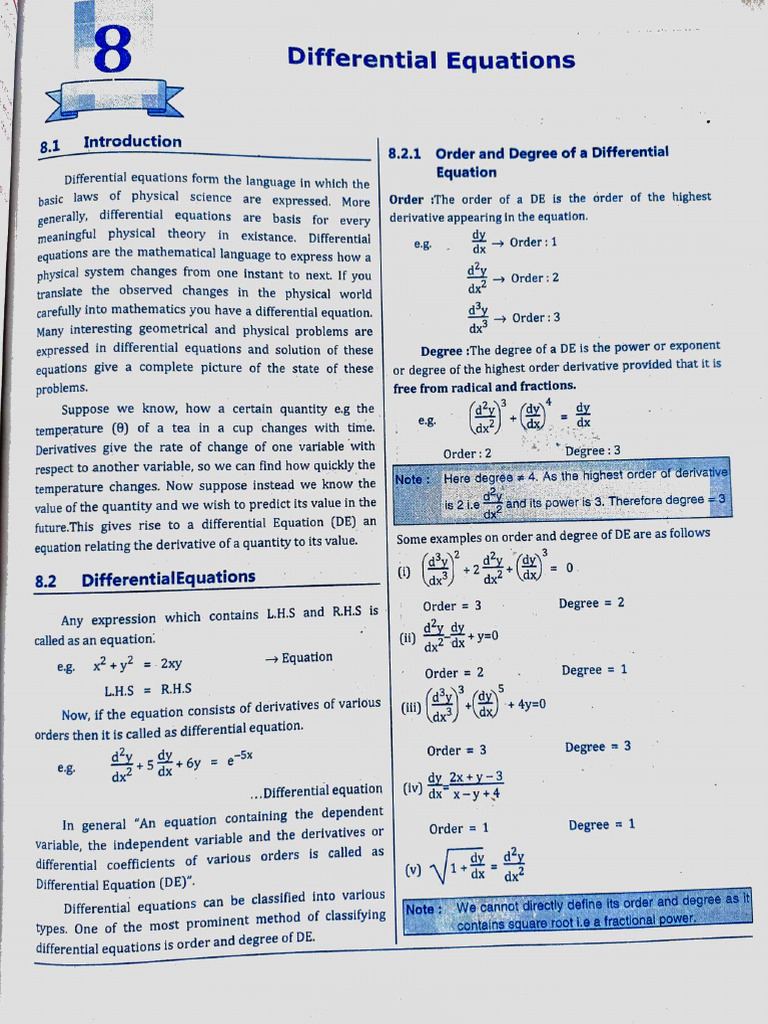 differential equations 1 | PDF | Equations | Derivative