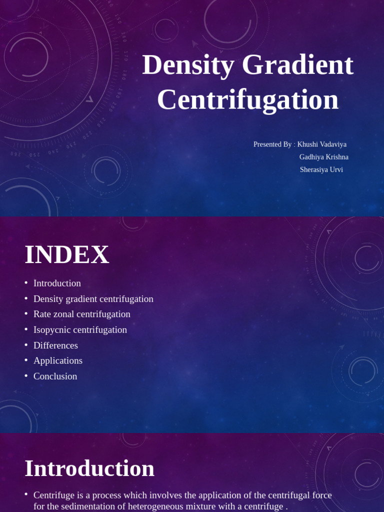 Density Gradient Centrifugation Overview | PDF | Centrifugation ...