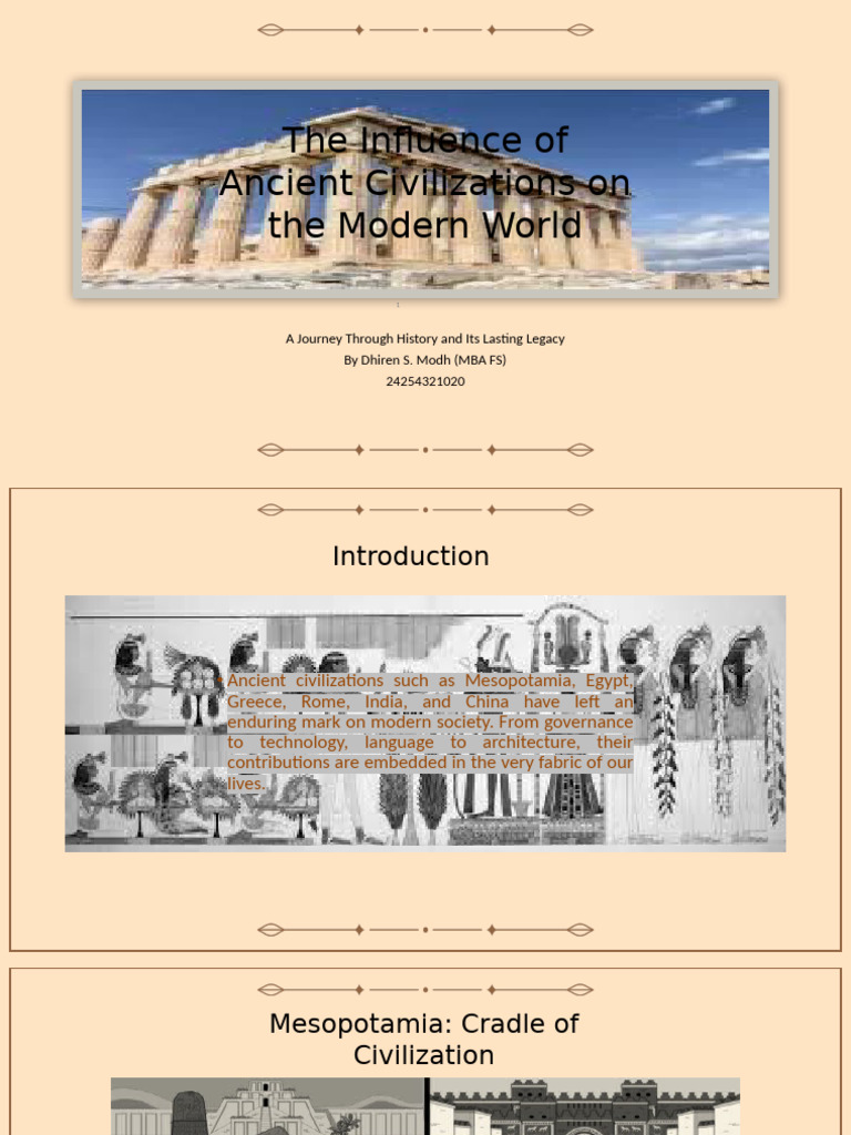The Influence of Ancient Civilizations On The Modern World | PDF ...