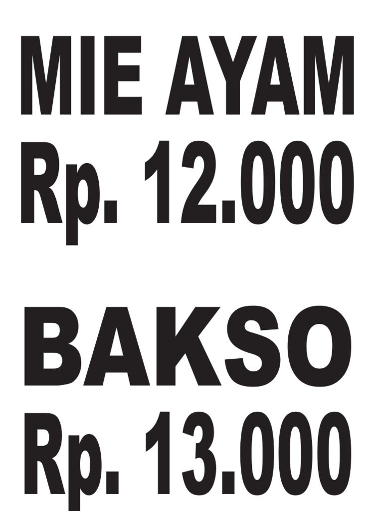 Mie Ayam | PDF