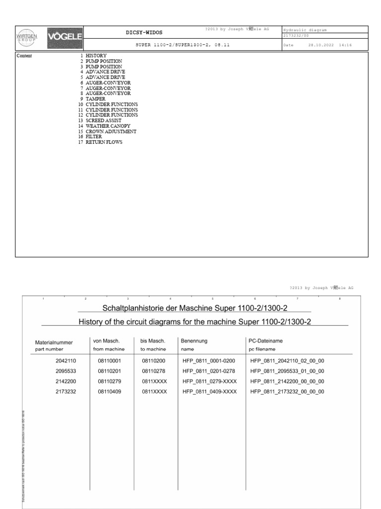 1100 2、1300 2液压 | PDF