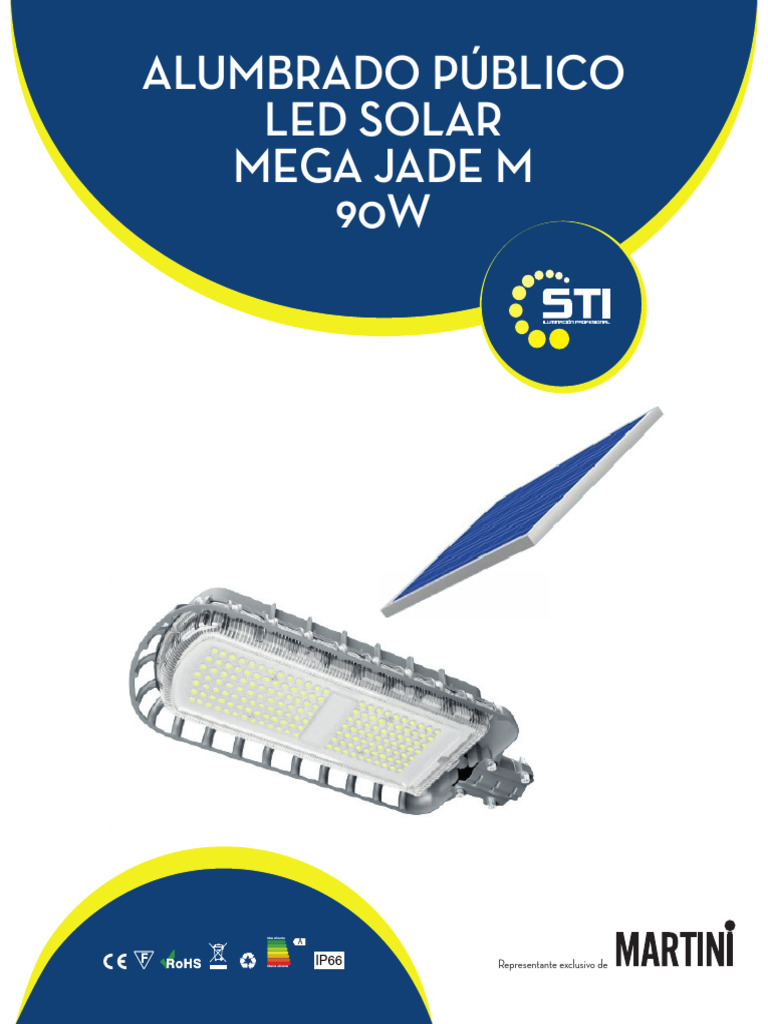Alumbrado Público Led Solar Mega Jade M 90W | PDF | Diodo emisor de luz ...