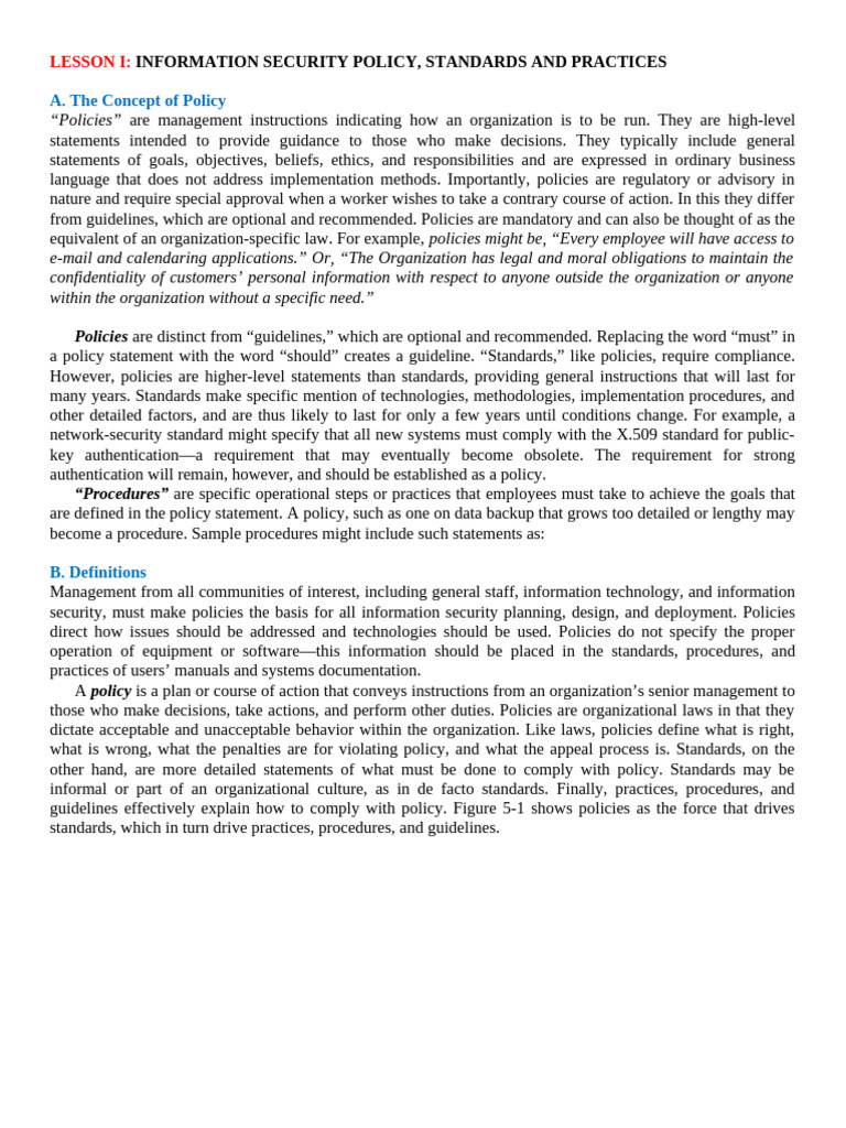 Understanding Security Policy Types | PDF | Information Security | Policy