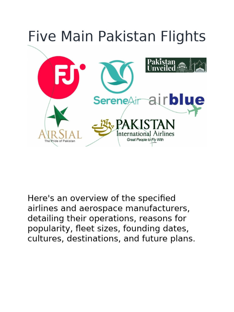 5 Main Operation Pak Flights | PDF | Transport | Aircraft
