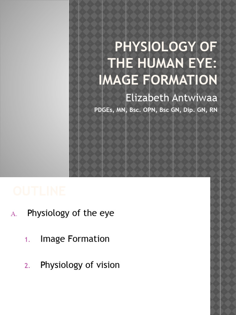 Physiology of The HUMAN Eye | PDF | Eye | Camera Lens