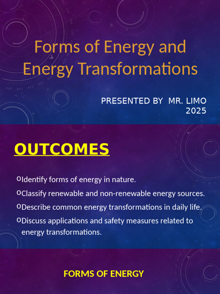 Energy Forms and Transformations Guide | PDF