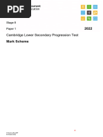 2025 Cambridge Lower Secondary Progression Test Maths Stage 8 Paper 1 ...