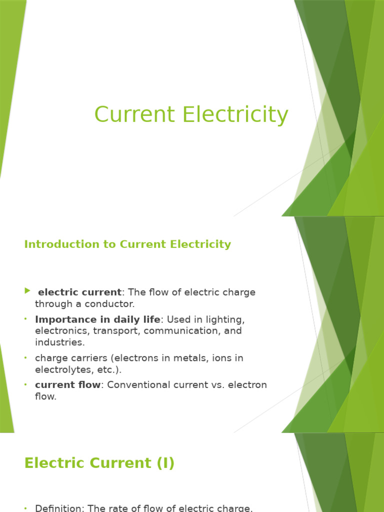 Introduction To Current Electricity | PDF | Voltage | Electric Current