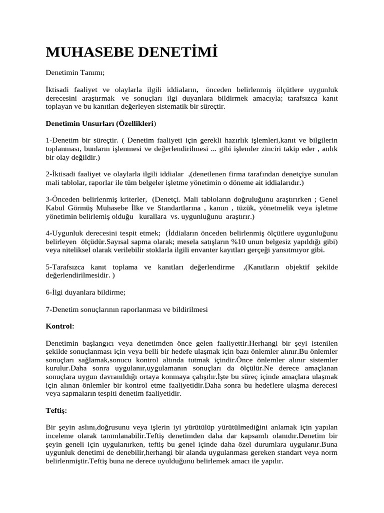 SMMM Staj Baslatma Sinavi Tum Ders Ozetleri Ornek Monografiler | PDF