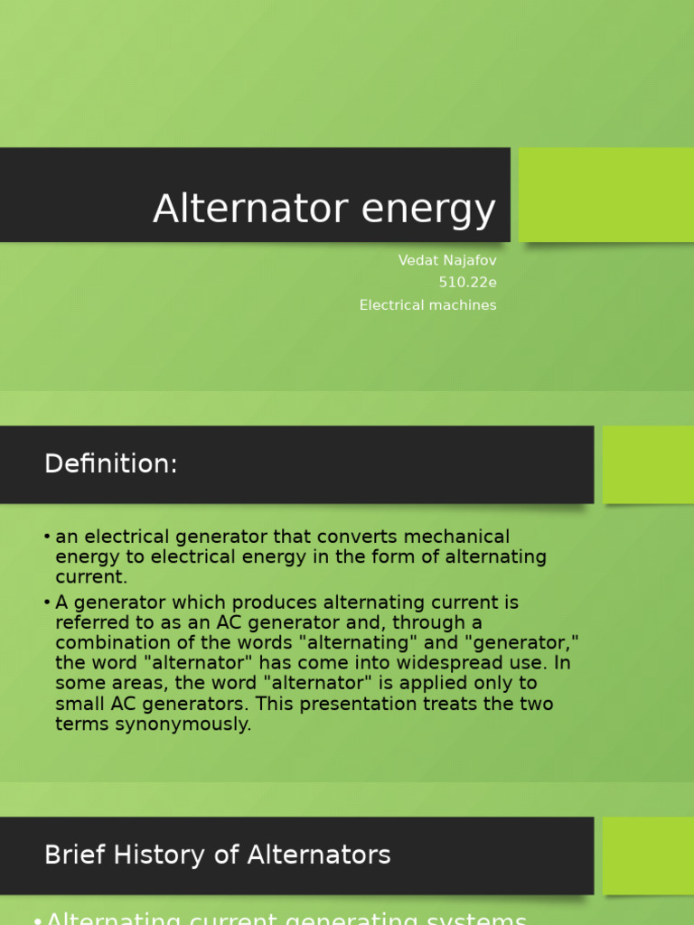 Understanding Single-Phase Alternators | PDF | Electric Generator ...
