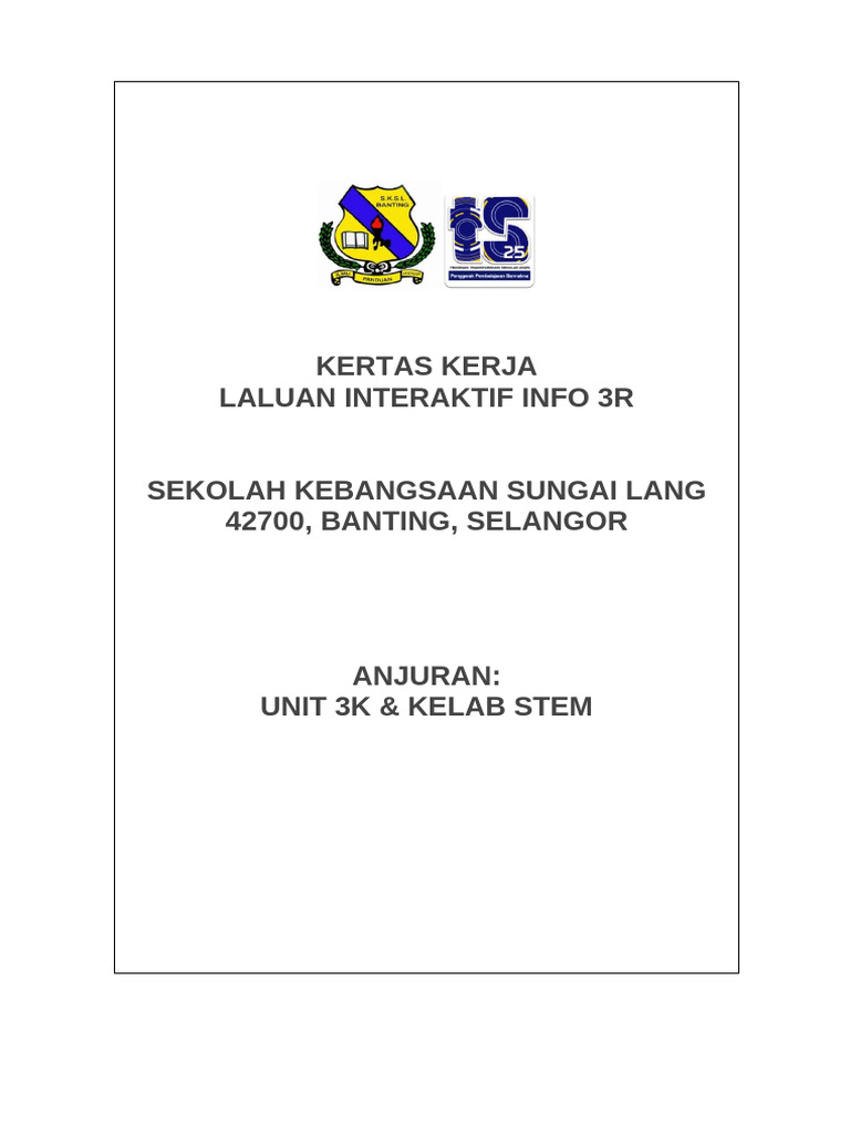 Kertas Kerja Laluan Interaktif 3R | PDF