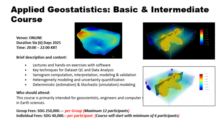 Applied Geostatistics Course Outline | PDF