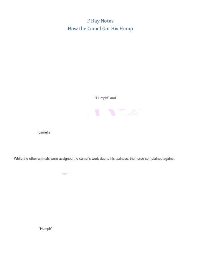 1 How The Camel Got His Hump | PDF