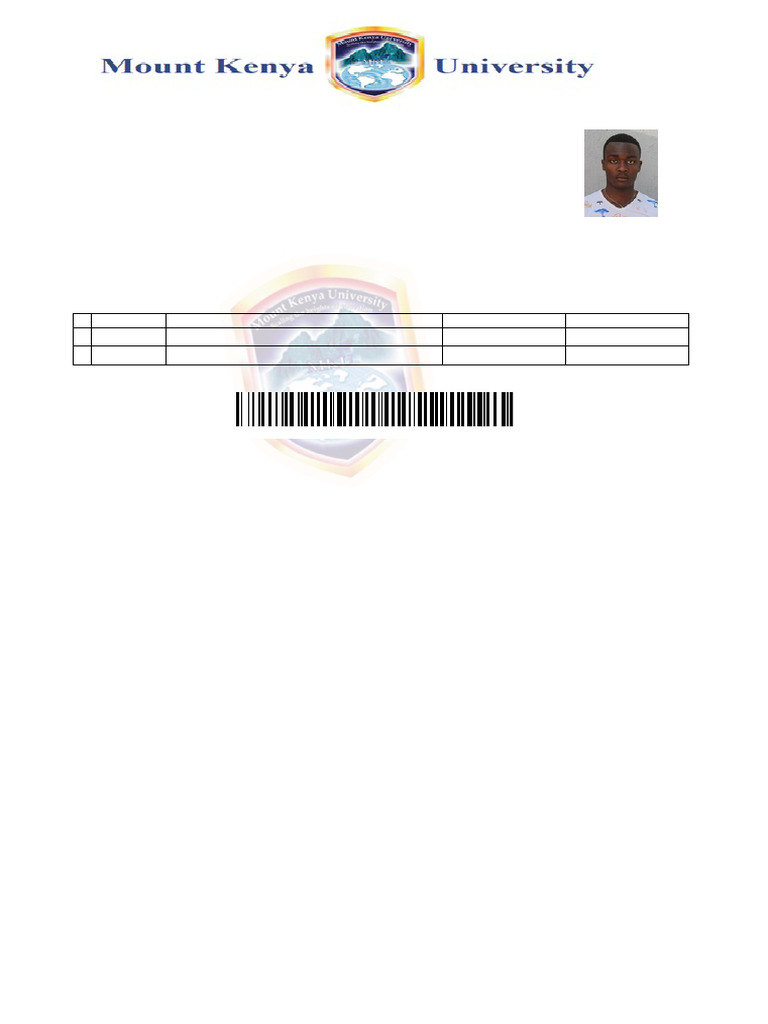 Examination Attendance Card 2024/2025 | PDF