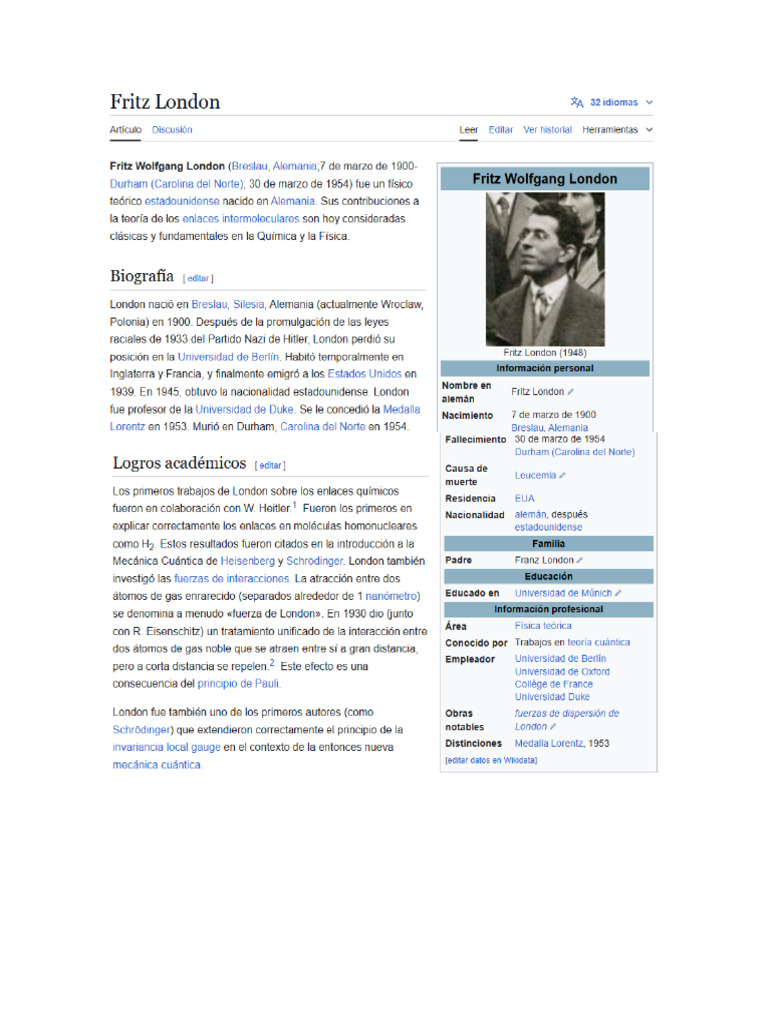 Fritz London | PDF