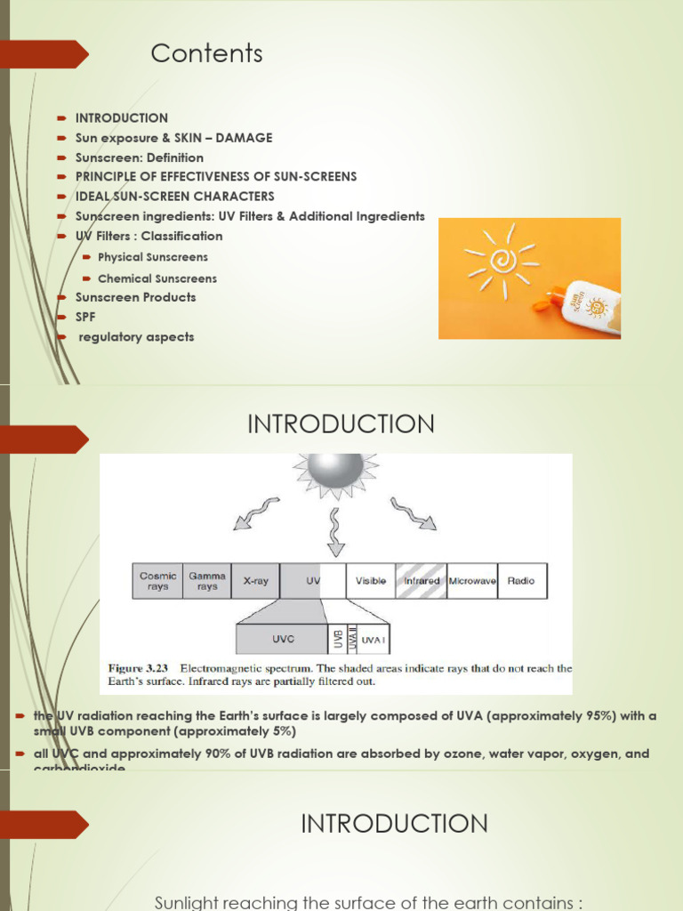 Unit Iii Sun Protection and SPF-2-40 | PDF | Sunscreen | Ultraviolet
