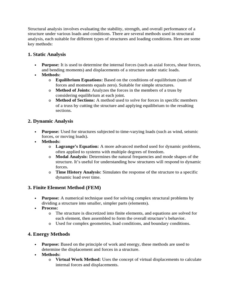 Methods of Structural Analysis | PDF | Bending | Structural Analysis