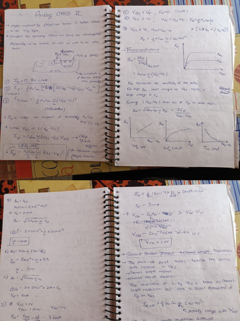 Analog CMOS IC Notes Vaibhav Gupta 03-04-2025 | PDF