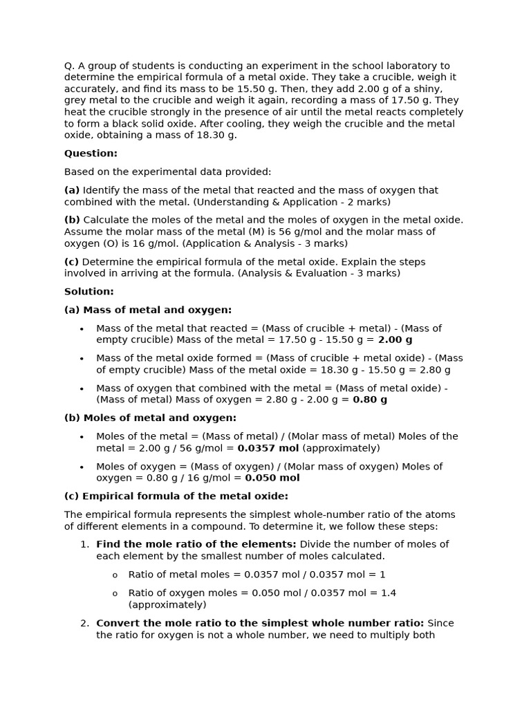 Pisa QS Chemistry Satvik | PDF | Mole (Unit) | Radical (Chemistry)