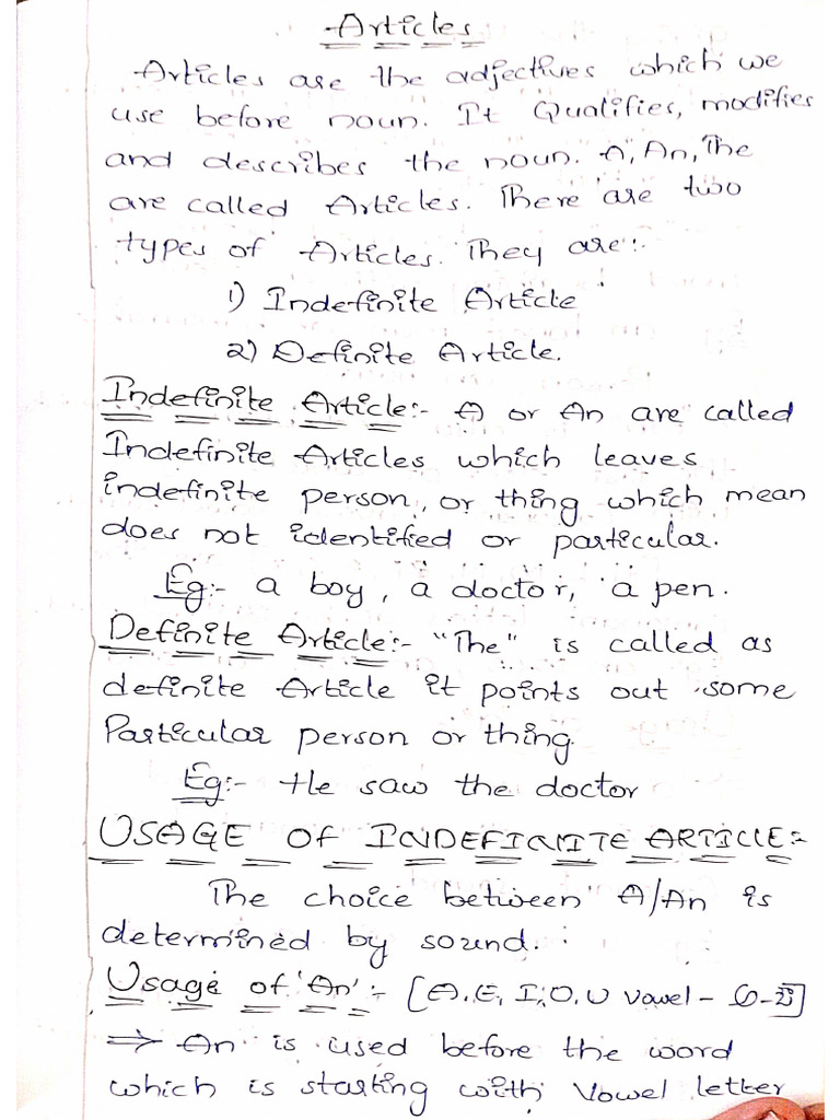 English - Chapter 01 Articles | PDF