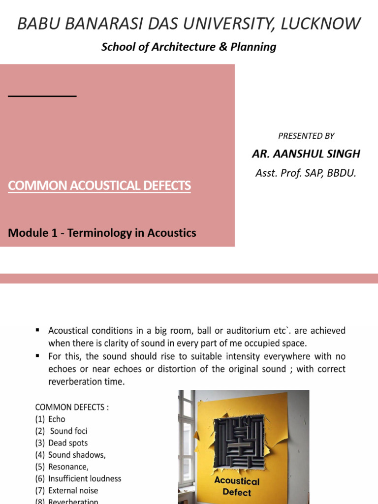 Common Acoustical Defects Explained | PDF