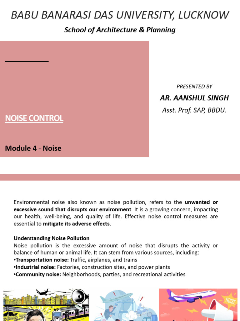 LECTURE-4-NOISE CONTROL | PDF | Noise | Mechanical Engineering