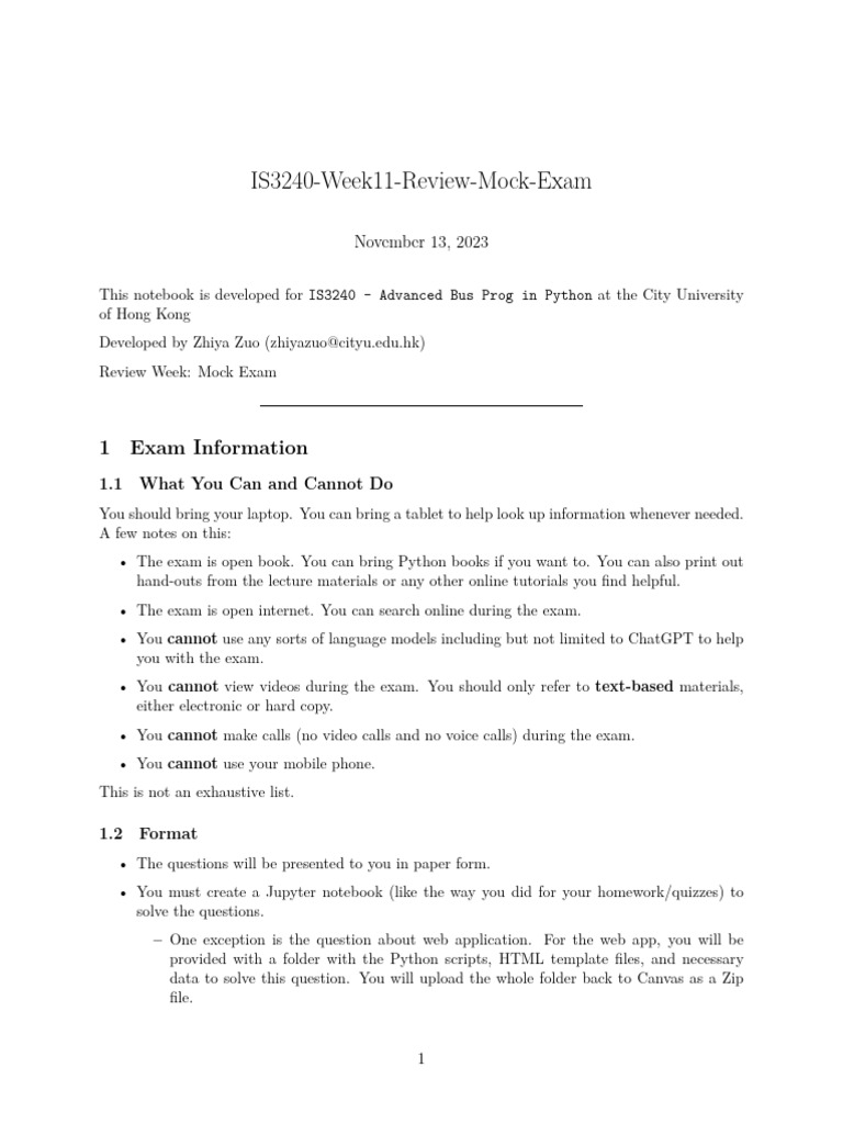 IS3240 Week11 Review Mock Exam | PDF | Software Engineering | Computing