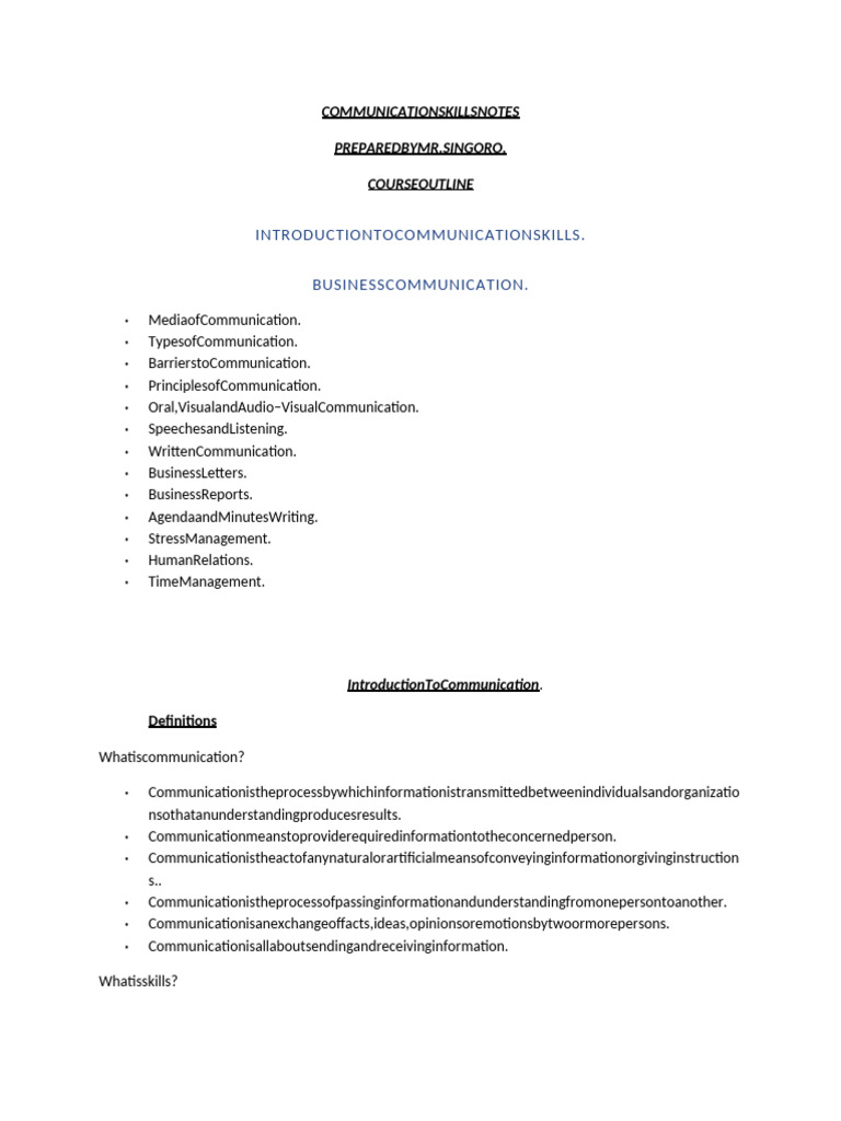 Essential Communication Skills Guide | PDF | Communication | Human ...