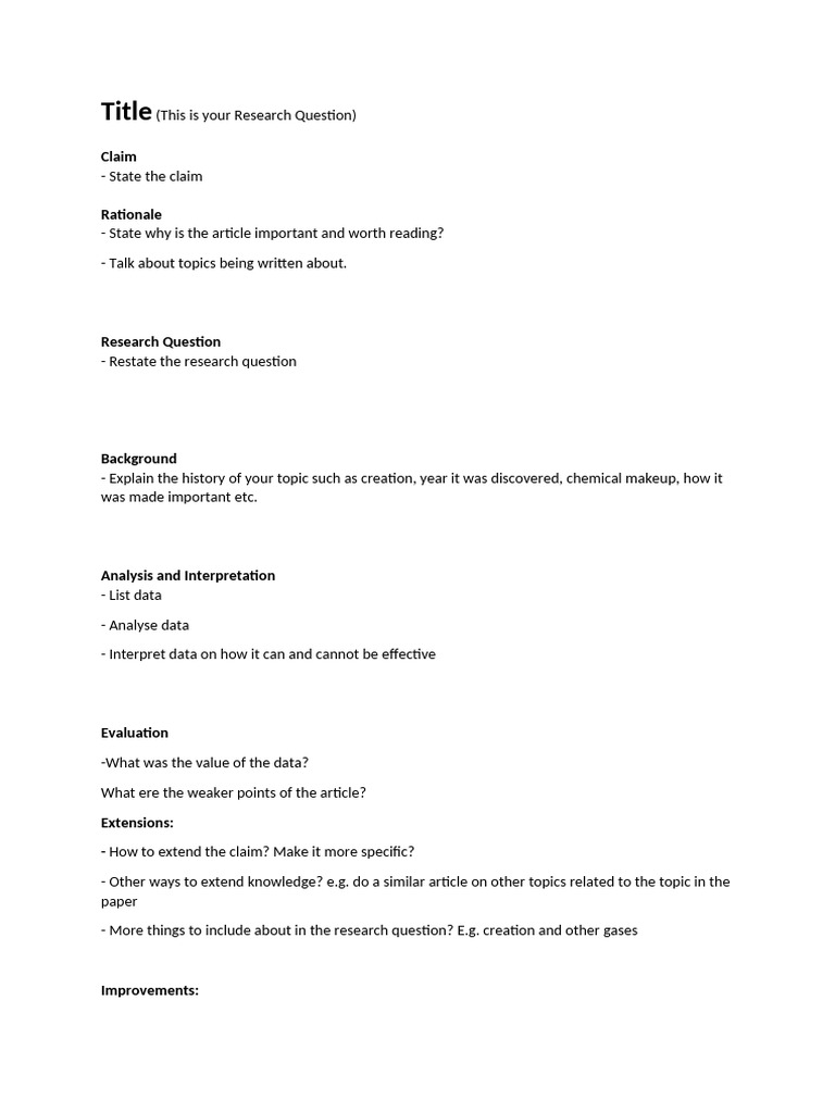 Report Heading Research Investigation | PDF