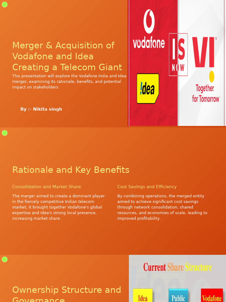Vodafone-Idea Merger Overview | PDF