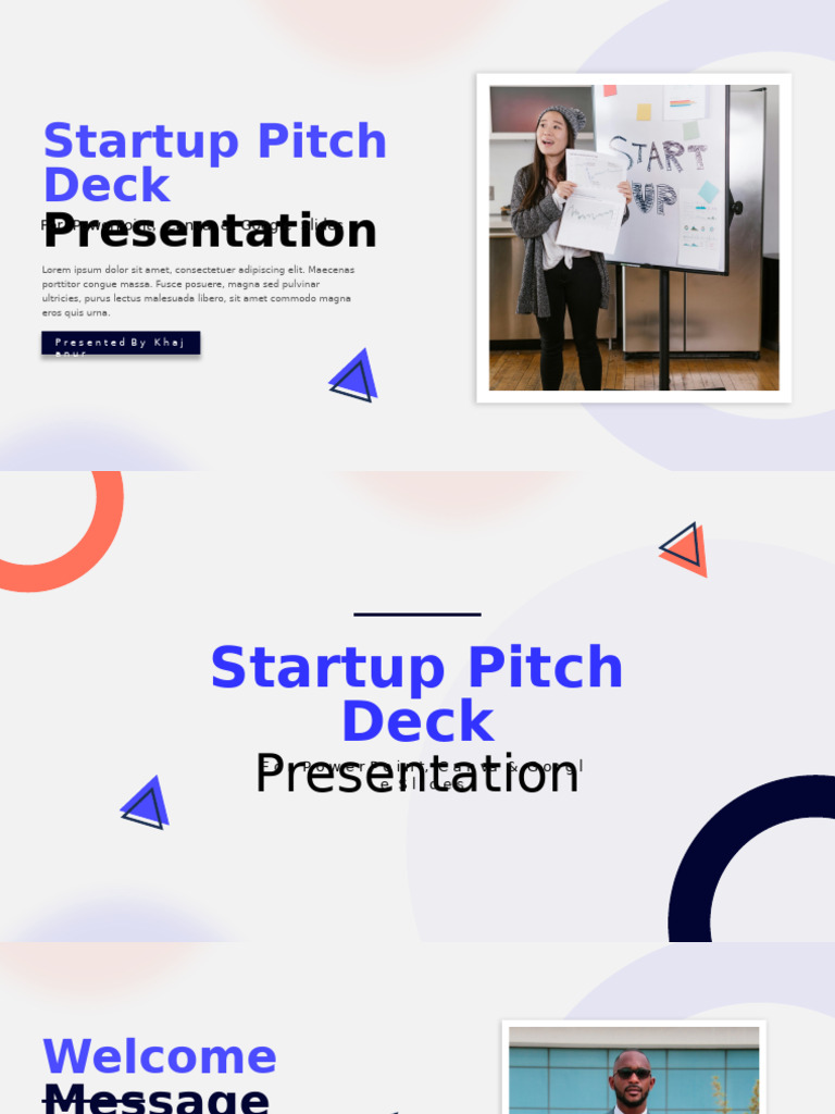 Startup Pitch Deck Presentation Template | PDF