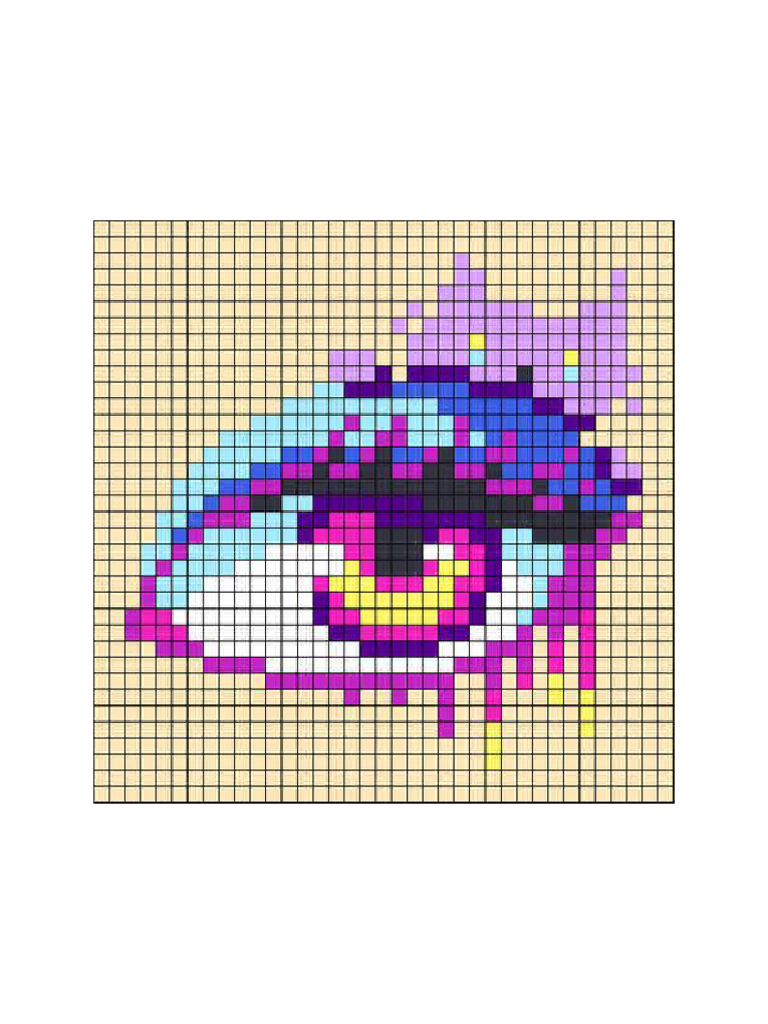 Eye Paint Cross Stitch Pattern | PDF